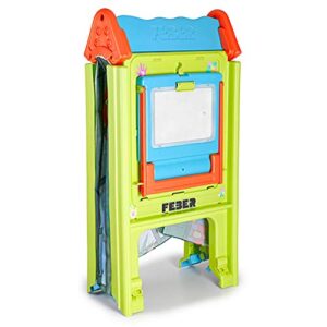 ecr4kids deluxe dry-erase art easel with light-up tracing desk for kids, bonus playhouse tent, foldable for easy storage, indoor or outdoor toy