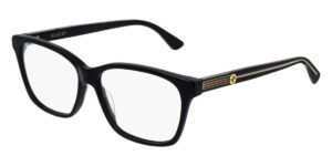 gucci women's eyeglasses web gg0532o gg/0532/o 001 black optical frame 54mm