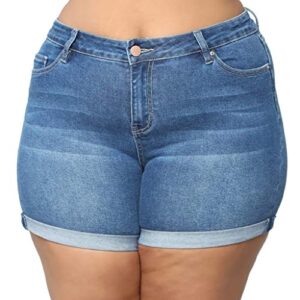 fashion mini shorts,thenlian new women summer short jeans denim female pockets wash denim shorts(xxxxxl, blue)