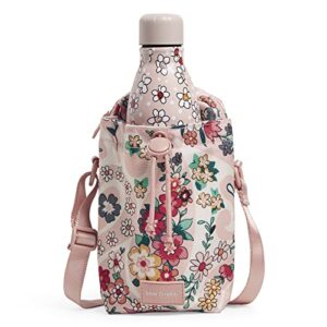 vera bradley women's recycled lighten up reactive deluxe water bottle crossbody sling bag, prairie paisley, one size