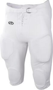 rawlings | adult game/practice football pants, white, x-large