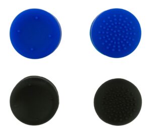 yok playstation 4 pack of 4 pro grips compatible with ps4 dualshock controllers - blue and black