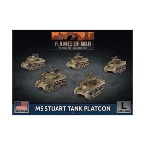 flames of war: late war: united states: m5 stuart/m8 scott light tank platoon (ubx70)