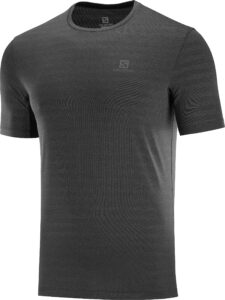 salomon men's xa tee, black/heather, small