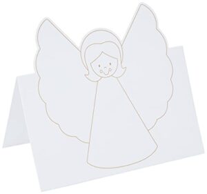 baker ross ex822 christmas angel pop up cards - pack of 8, for children to make and embellish this festive season