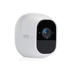 arlo pro 2 vmc4030p-100nar wireless home security camera, rechargeable, night vision, indoor/outdoor, 1080p, 2-way audio, wall mount, add-on camera, white (renewed)