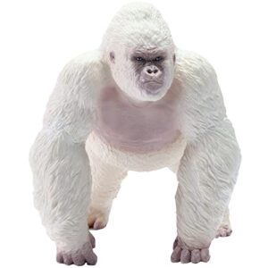 recur gorilla king kong toys 11.8" [largest size] albino gorilla toys action figure rampage gorilla animal figurine hand-painted wild ape figure gift for collectors girls boys age 3+