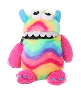 toyland® 9" (23cm) rainbow colour worry monster plush soft toy - loves eating your worries