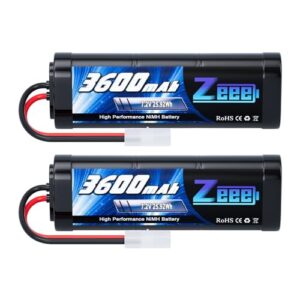 zeee 7.2v 3600mah rc nimh battery with tamiya plug high power for rc car rc truck associated hpi losi kyosho tamiya hobby(2 pack)