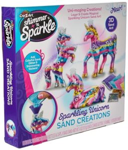 shimmer ’n sparkle sparkling unicorn sand art kit for kids for ages 6 and up