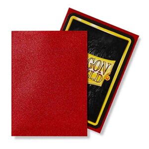 dragon shield 100 count standard size matte deck protector sleeves (matte ruby)