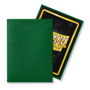 dragon shield 100 count standard size matte deck protector sleeves (matte emerald)