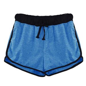 hot sale drawstring shorts, thenlian womens patchwork mid waist loose shorts waist ringer shorts pants(xl, blue)