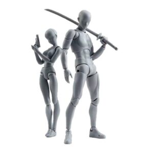 body kun dx set male female gray color body-chan action figure model set pvc figure model drawing for shf s h figuarts