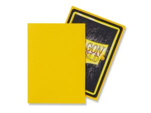 dragon shield 100 count standard size matte deck protector sleeves (matte yellow)