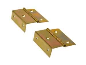 piano bench hinges - 1 pair - 5 screw holes with l-shaped top lid hinge