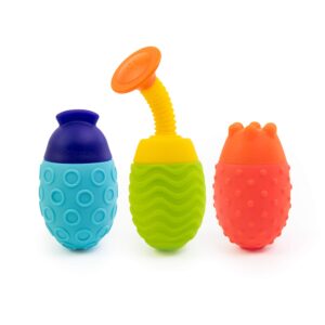 sassy easy squeezies bath toys 3piece set that encourage stem learning