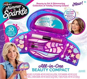 cra-z-art shimmer ‘n sparkle all in one beauty compact real kids makeup kit