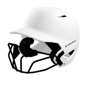 evoshield xvt™ matte batting helmet with facemask - white, large/x-large