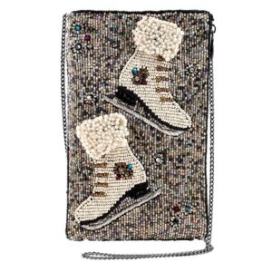 mary frances cheap skate beaded crossbody phone bag, multi