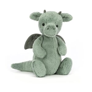 jellycat bashful dragon stuffed animal, medium 12 inches | mythical plush toy | classic children's gift