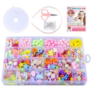 bracelet making kit for girls 4-6-7-12: gift for 6 7 8 9 year old girls charm jewelry making kit for girls 4-6-10 year old, loom bracelet kit girl necklace making craft beads kits for kids ages 4-8