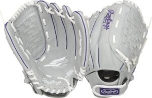 rawlings | sure catch series fastpitch softball glove | purple/grey/white | rht | 12'