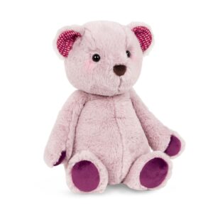 b. toys- b. softies-12" plush bear- soft & cuddly plush teddy bear – huggable stuffed animal bear toy – washable – babies, toddlers, kids-happy hues- jolly jelly bear- 0 months +