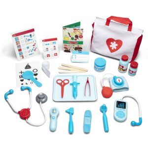 melissa & doug get well doctor’s kit play set – 25 toy pieces - doctor role play set, doctor kit for toddlers and kids ages 3+