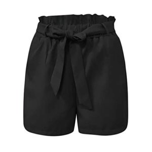 new bow shorts, thenlian fashion 2019 woman fashion shorts sexy summer woman short pants(m, black)