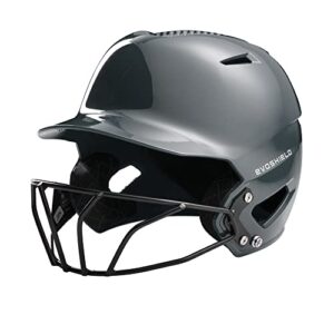 evoshield xvt™ gloss batting helmet with facemask - charcoal, small/medium