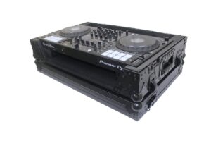 prox flight case for pioneer ddj-1000 & ddj-1000 srt digital controller with durable rubber wheels - black on black design - xs-ddj1000-wbl