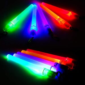 jowbeam led glow sticks mini flashlights reusable with 1 modes, 10-packs assorted colors light up toys bulk party favors perfect for concert, birthday party, festivals decoration wedding