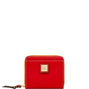 dooney & bourke wallet, pebble grain small zip around wallet - red