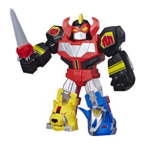 power rangers playskool heroes mega mighties megazord action figure, 12-inch mighty morphin toy for kids ages 3 and up