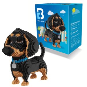 block center dachshund dog 2024 edition 3d puzzle 2100 pieces building blocks set - mini block gift kit for kids and adults (dachshund)