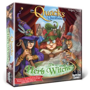 the quacks of quedlinburg:the herb witches-a board game expansion by north star games 2-5 players-board games for family 45 mins of gameplay-games for family game night-for kids and adults ages 12+