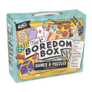 the indoor boredom box - huge games & puzzles set - over 250 activities from classic board games to lateral thinking puzzles