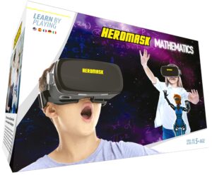 vr headset + math games[multiplication subtraction etc] virtual games: gift for boys & girls. cool educational toys for kids ages 5 6 7 8 onwards. virtual reality learning resources grade 1 2 3 4 to 8