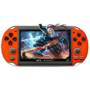 zwying handheld game consoles double rocker 8gb 4.3 inch screen 1000 classic game, support video & music playing, built-in 3 million megapixel camera birthday and new year’s best gift for kids (red)