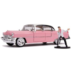 jada toys 1955 cadillac fleetwood w/ elvis figure pink