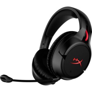 hyperx cloud flight - wireless gaming headset, battery lasts up to 30 hours of use, detachable noise cancelling microphone, red led light, bass, comfortable memory foam, ps4, pc, ps4 pro (renewed)