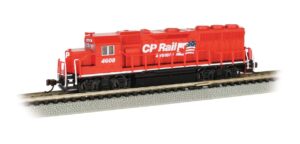 gp40 dcc sound value equipped diesel locomotive - canadian pacific #4608 (cp railway system w/flag) - n scale