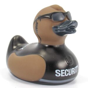 security rubber duck by bud duck | elegant gift packaging - "strip search!" | child safe | collectable