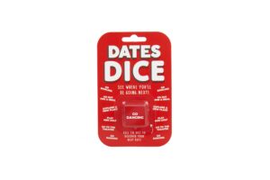 gift republic date dice, red