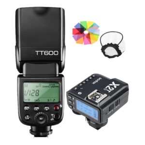 godox tt600 hss 1/8000s 2.4g wireless gn60 flash speedlite built in godox x system receiver with x2t-n trigger transmitter compatible nikon camera