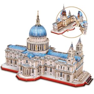 cubicfun 3d puzzles for adults - large notre dame de paris 3d puzzle - half-opening architecture, enjoy interior views - anniversary, christmas, 2023 gifts - 293 pieces