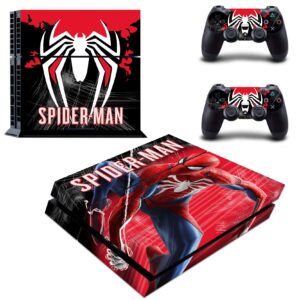 decal moments regular ps4 console set vinyl skin decal stickers protective for ps4 playstaion 2 controllers spiderman