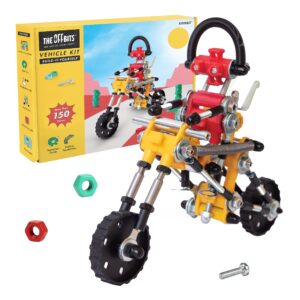 the off bits motorbike stem building toys, riderbit educational build your own robot toy for kids 8+ year old boys and girls, stem toys engineering kit, vehicle construction toys steam gift