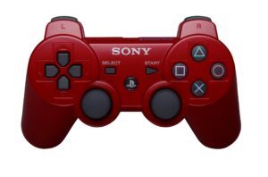 playstation 3 dualshock 3 wireless controller (red) (renewed)